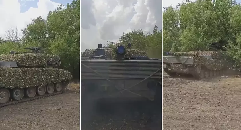 De ukrainske væpnede styrkene viste for første gang den tyske Leopard ...